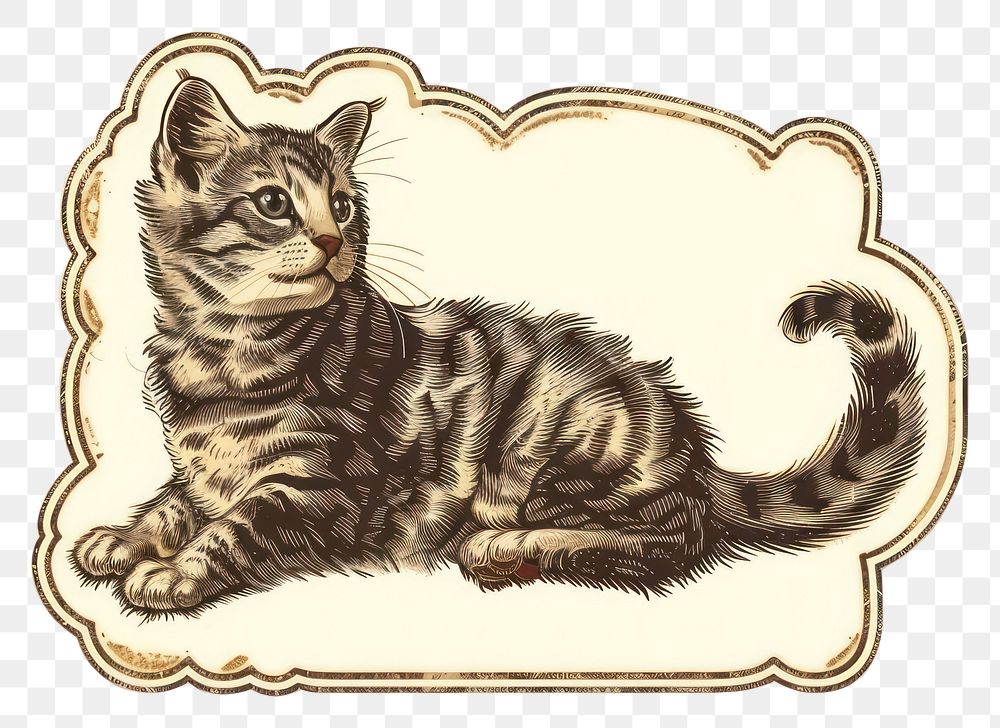 cat shape ticket animal mammal | Premium PNG - rawpixel