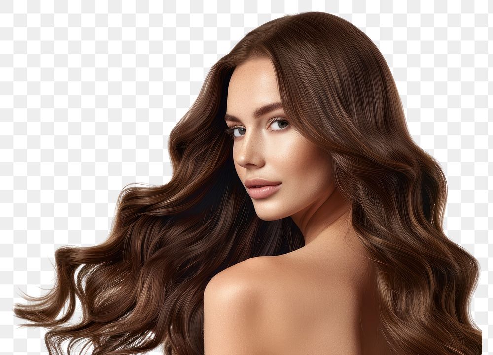 PNG Elegant woman flowing hair | Premium PNG - rawpixel