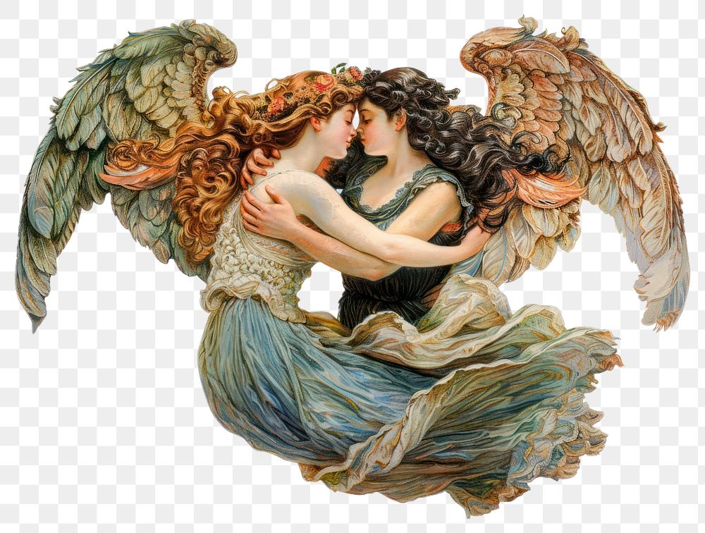 PNG Love romantic angel art. | Free PNG - rawpixel