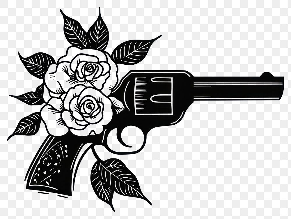 PNG Roses gun art illustration | Free PNG - rawpixel