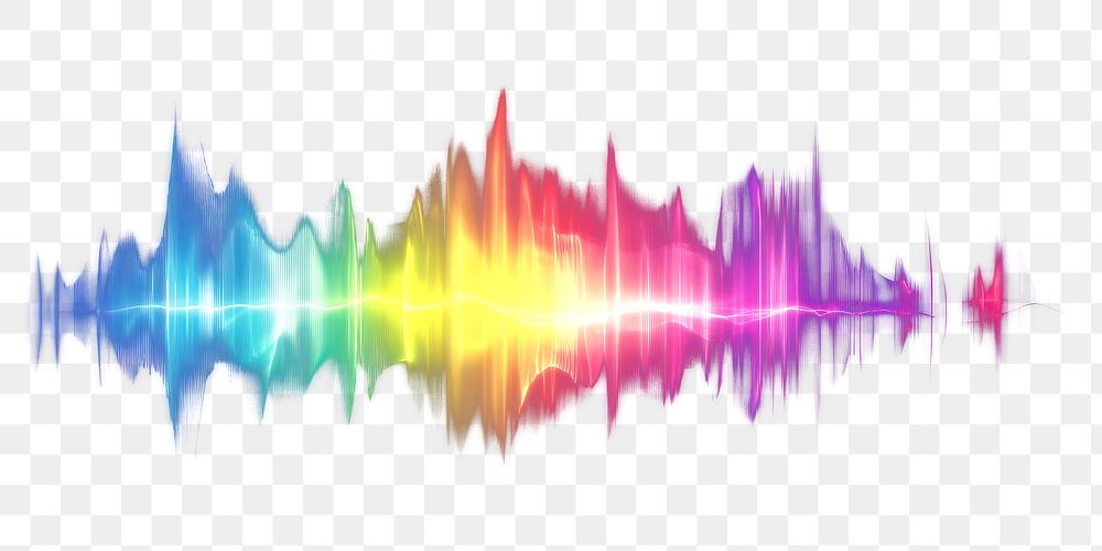 PNG Colorful rainbow sound waves | Free PNG - rawpixel
