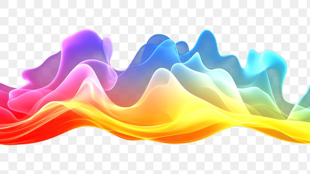 PNG Colorful rainbow sound waves | Free PNG - rawpixel