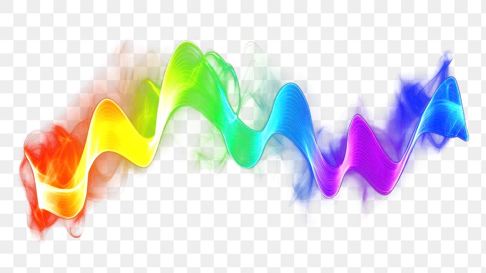 PNG Colorful rainbow sound waves | Free PNG - rawpixel
