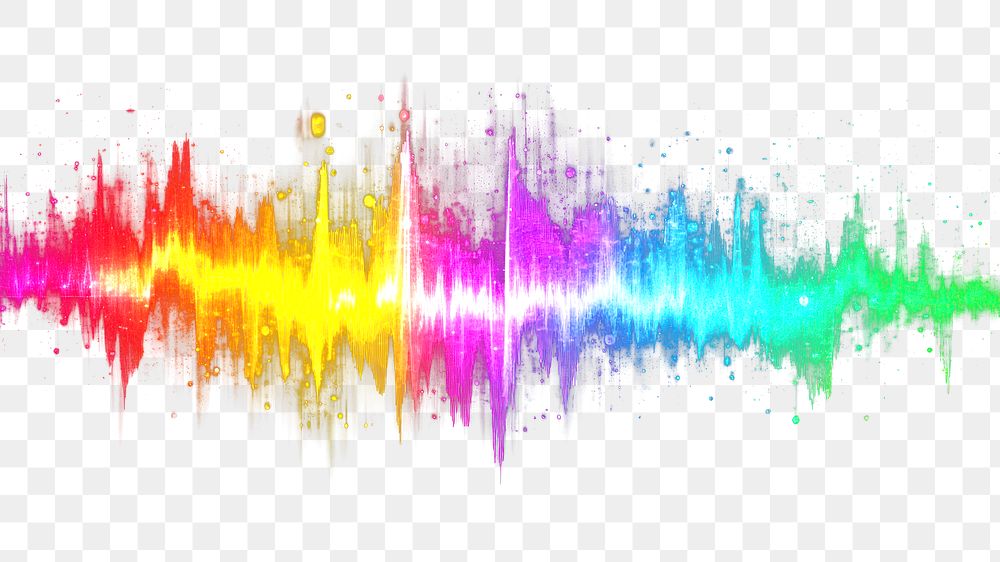PNG Colorful rainbow sound waves | Free PNG - rawpixel