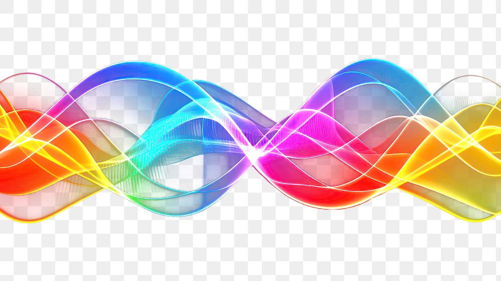 PNG Colorful rainbow sound waves | Free PNG - rawpixel