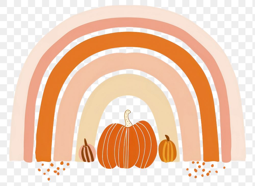PNG Autumn rainbow pumpkins illustration | Free PNG - rawpixel