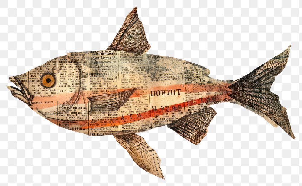 PNG Ephemera paper fish newspaper | Free PNG - rawpixel