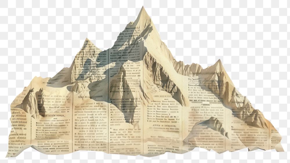 PNG Ephemera paper mountain newspaper | Premium PNG - rawpixel