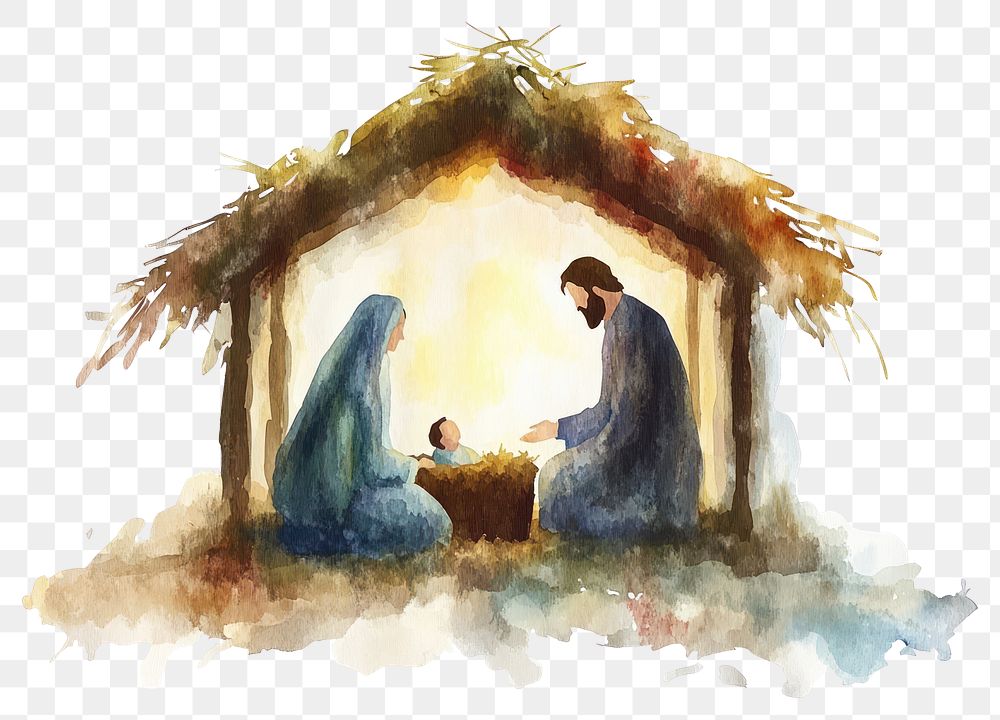 PNG Nativity christmas illustration watercolor | Free PNG - rawpixel