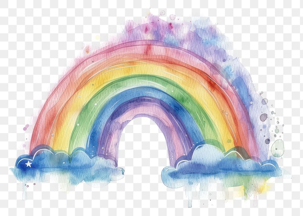 PNG Rainbow backgrounds painting nature. | Free PNG - rawpixel