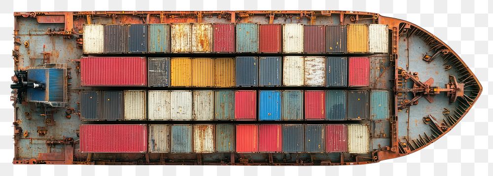 PNG Cargo ship containers aerial | Free PNG - rawpixel