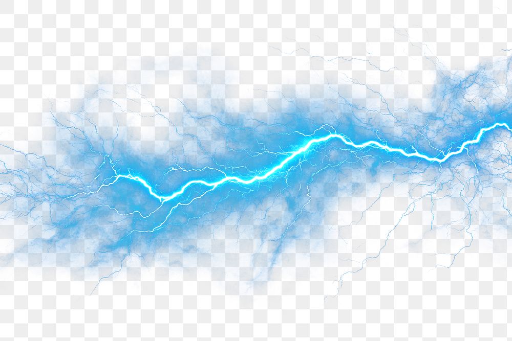 PNG Blue lightning effect storm | Premium PNG - rawpixel