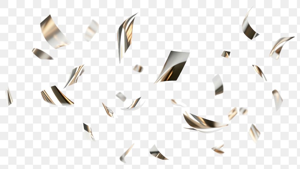 PNG Silver confetti illustration floating | Free PNG - rawpixel