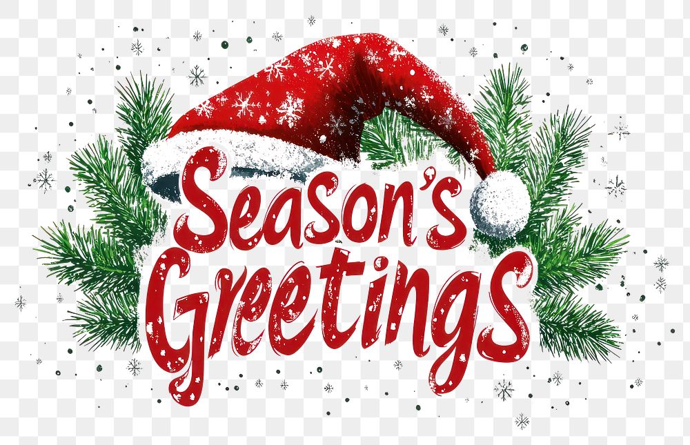 PNG Christmas greeting season's festive. | Premium PNG - rawpixel