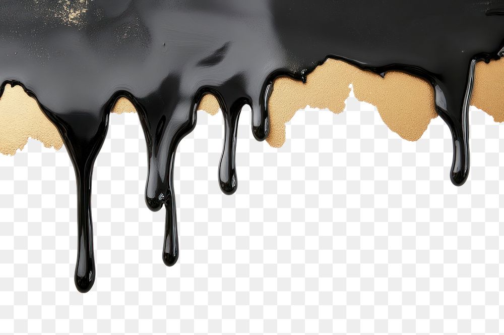 PNG Black and gold drip | Free PNG - rawpixel