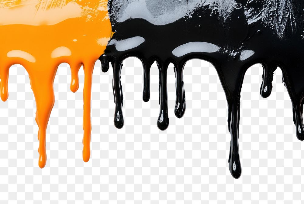 PNG Black and orange drip | Free PNG - rawpixel