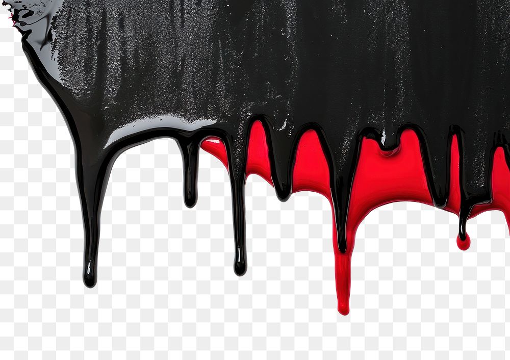 PNG Black and red drip | Free PNG - rawpixel