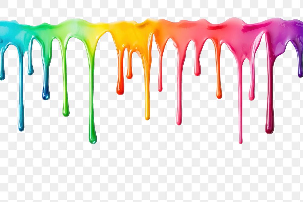 PNG Rainbow drip melted border | Free PNG - rawpixel