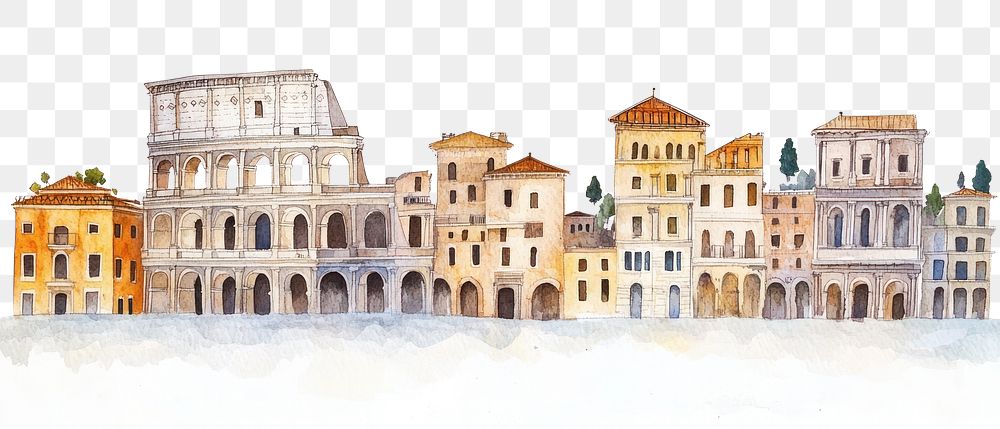 PNG Rome city buildings architecture | Free PNG - rawpixel