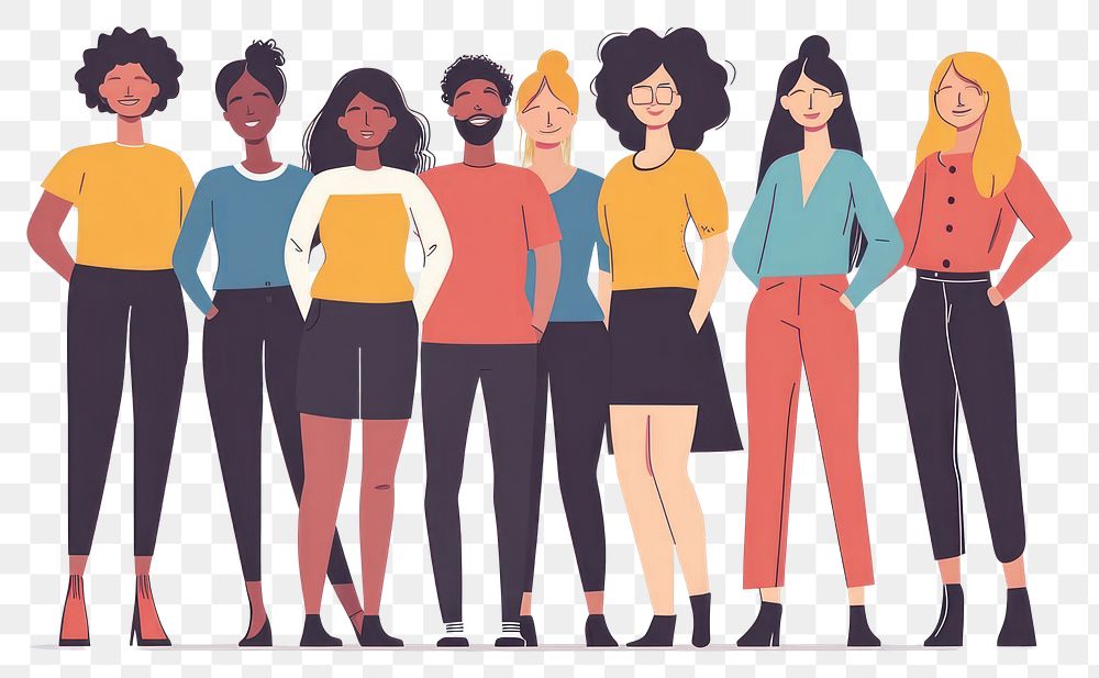 PNG Diverse group people standing | Free PNG - rawpixel