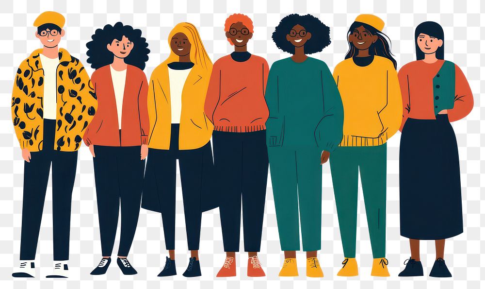 PNG Diverse group people standing | Free PNG - rawpixel