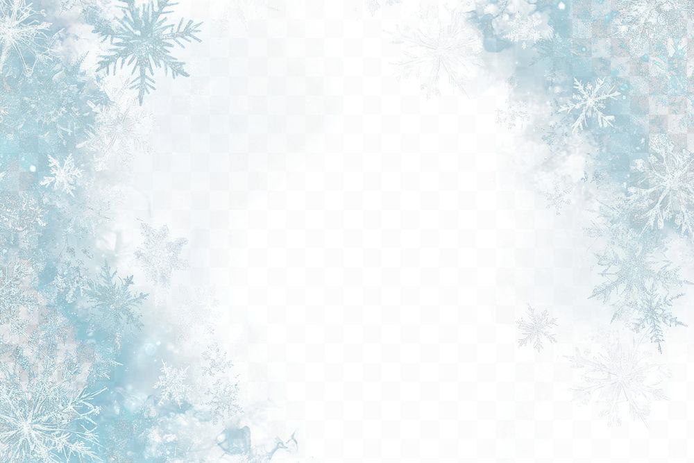 PNG white snowflakes background winter | Premium PNG - rawpixel