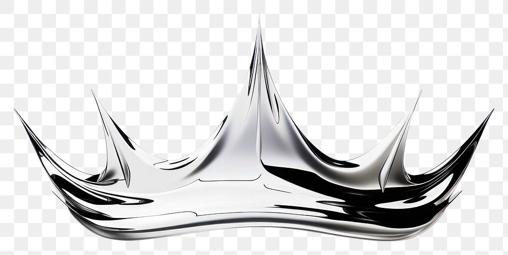 PNG Y2k chrome crown metallic | Premium PNG - rawpixel