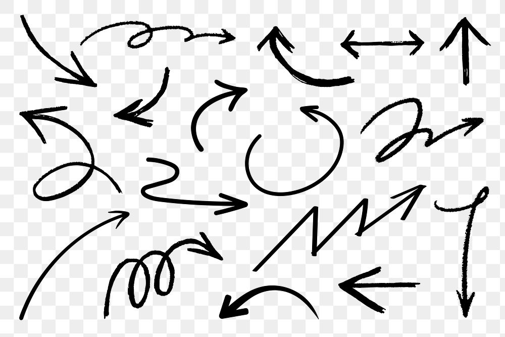 PNG black doodle arrow illustration | Premium PNG - rawpixel