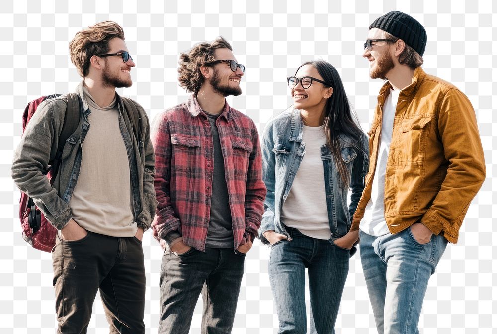 PNG Group friends border clothing | Free PNG - rawpixel