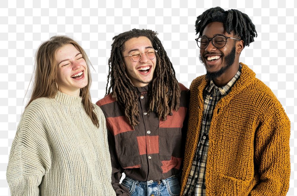 PNG Group four friends laughing | Free PNG - rawpixel