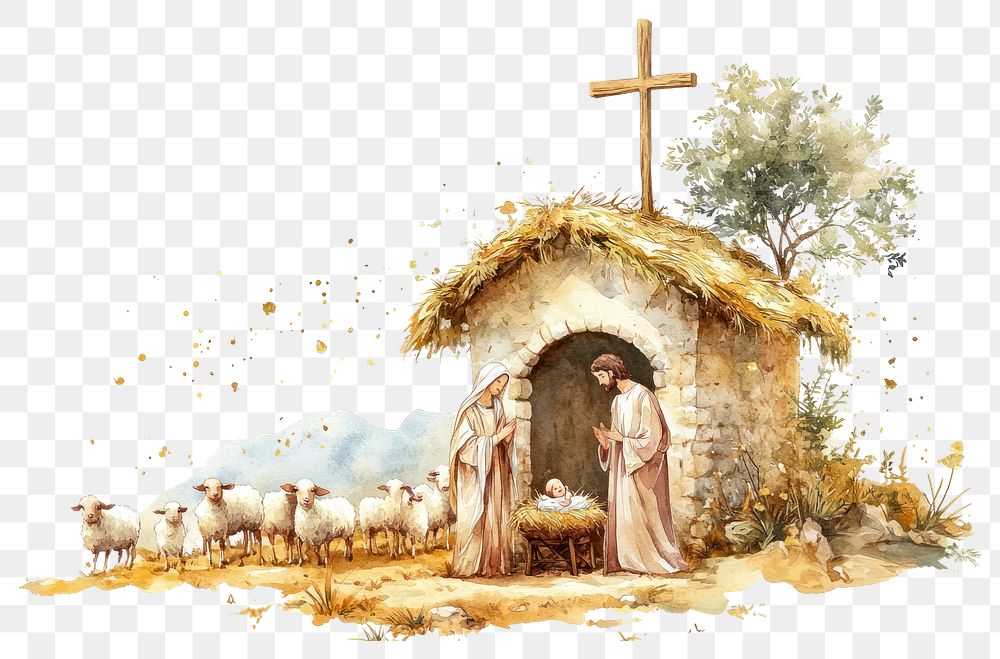 PNG Nativity scene sheep illustration | Premium PNG - rawpixel