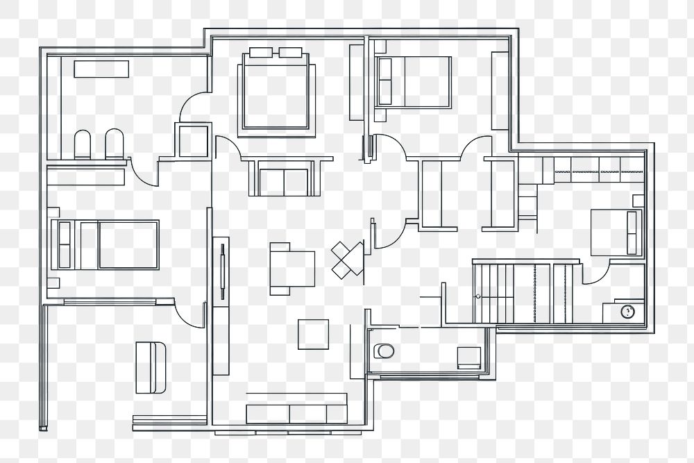 PNG Floor plan house architectural | Free PNG - rawpixel