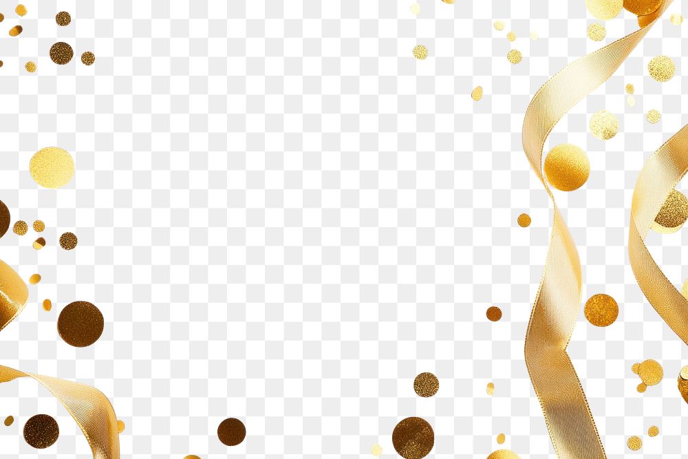 PNG Gold ribbon confetti background | Free PNG - rawpixel