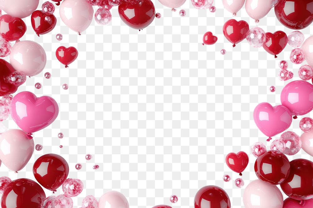 White Balloons Border Frame PNG Images | Free Photos, PNG Stickers ...