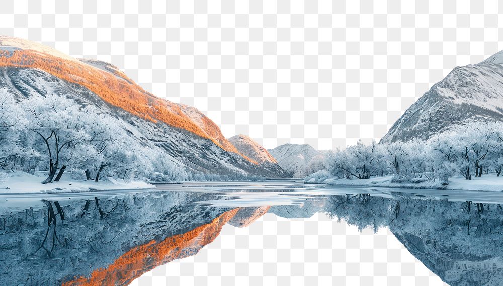PNG Snowy mountains landscape nature | Free PNG - rawpixel