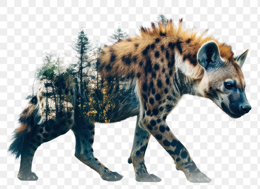 PNG Hyena savanna trees photography | Free PNG - rawpixel