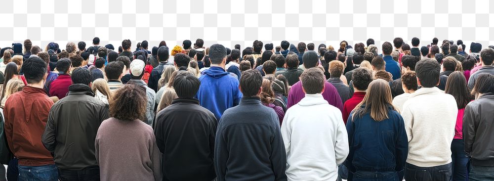 PNG Rear view crowd people | Free PNG - rawpixel
