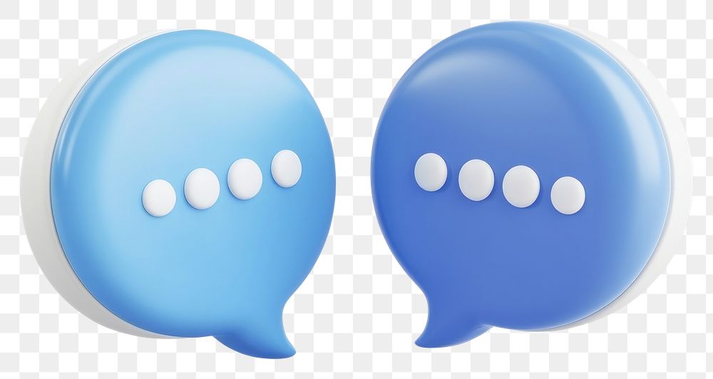 PNG 3D two speech bubbles | Free PNG - rawpixel