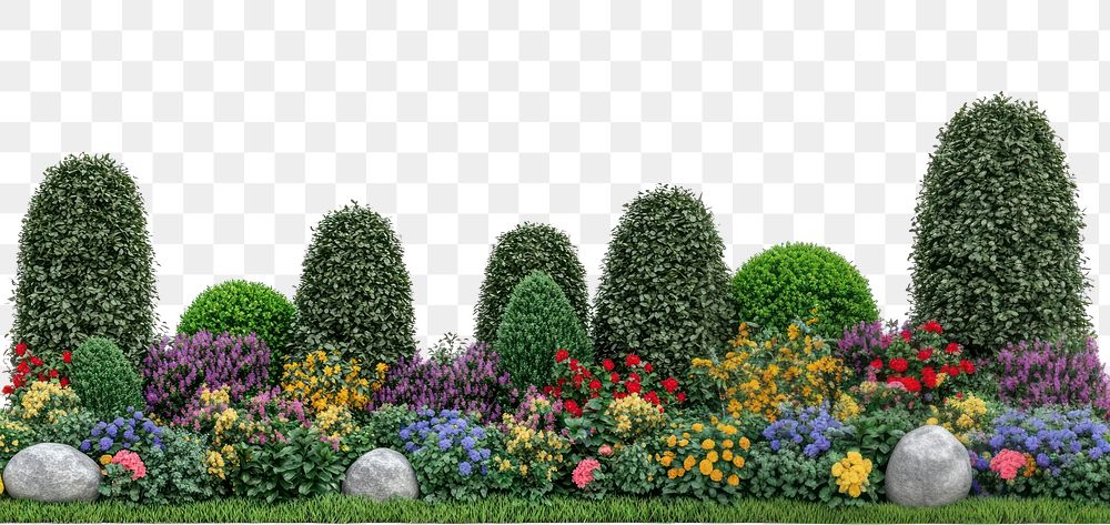 PNG Garden flower landscape outdoors. | Free PNG - rawpixel