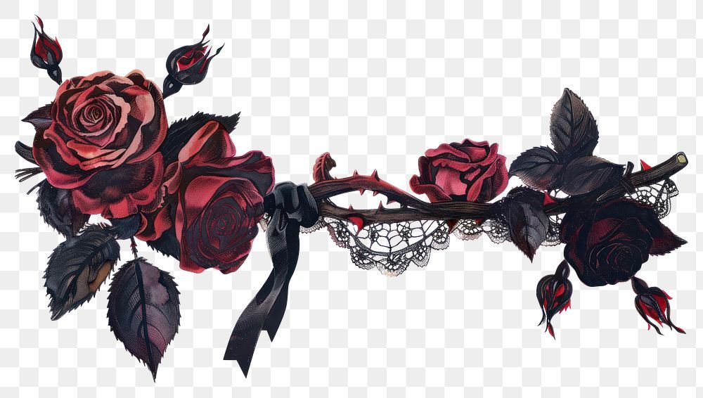PNG Gothic wedding rose vine | Premium PNG - rawpixel
