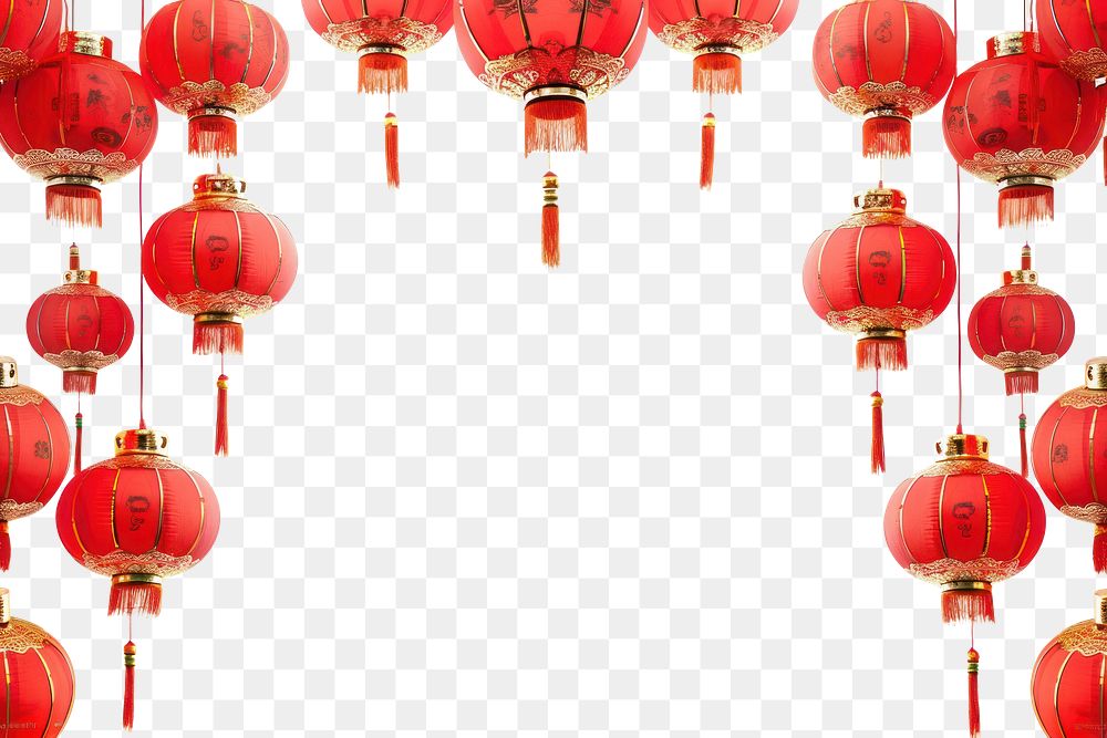 PNG Chinese lantern border lanterns | Free PNG - rawpixel