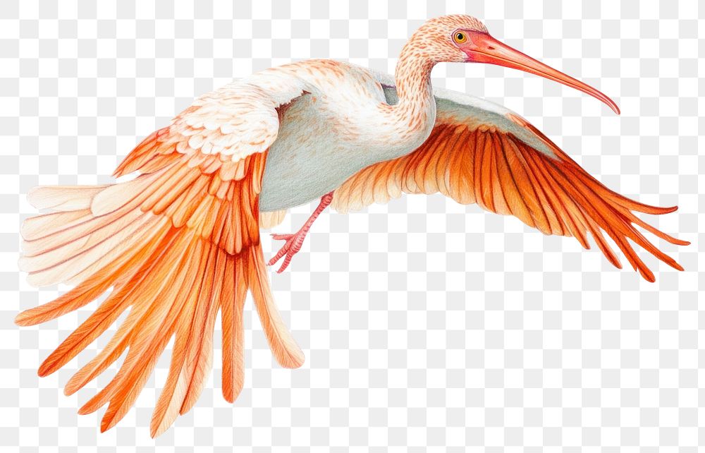 PNG Ibis spreading wings illustration | Free PNG - rawpixel