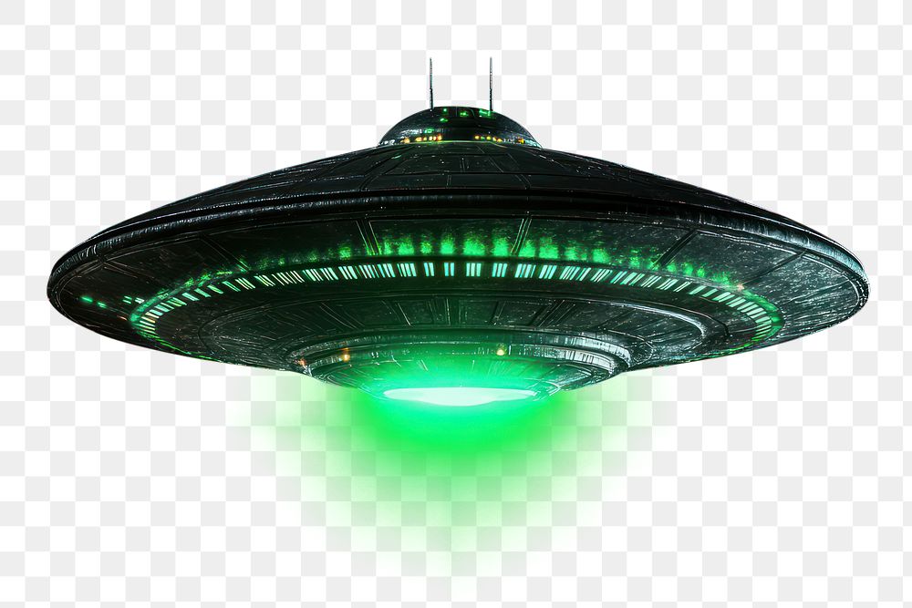 PNG isolated UFO light green | Premium PNG - rawpixel