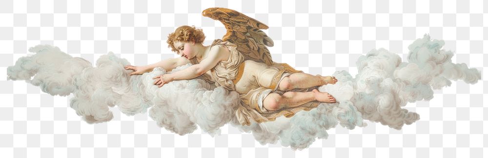 PNG Cloud borders angel painting | Free PNG - rawpixel