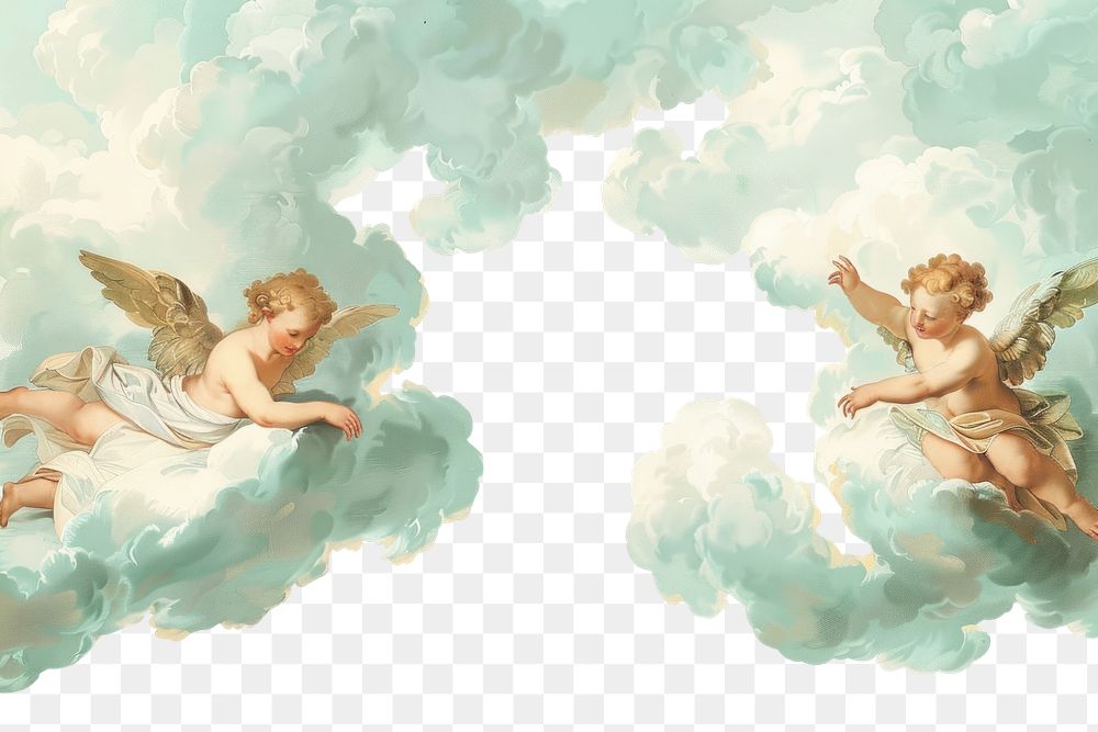 PNG Cloud borders angel angels | Premium PNG - rawpixel