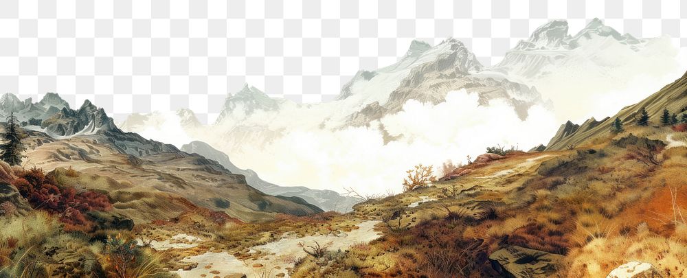 PNG Alpine borders wilderness landscape | Free PNG - rawpixel