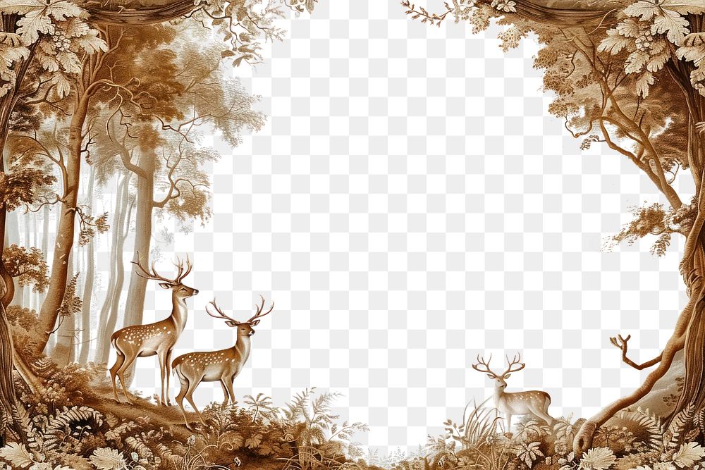 PNG Forest borders deer illustration | Premium PNG - rawpixel