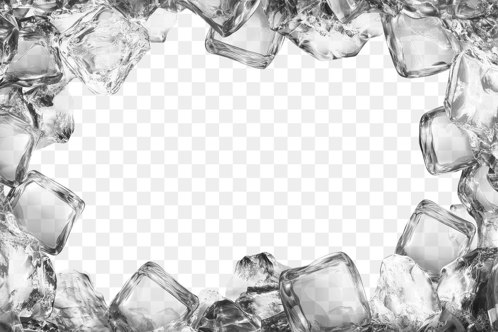 PNG Blue Ice cubes border | Free PNG - rawpixel