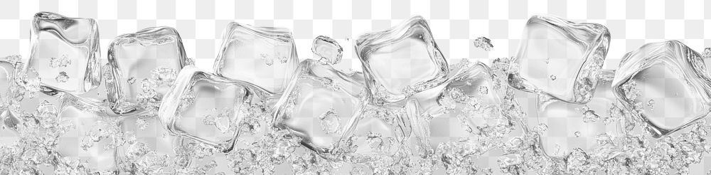PNG Ice cubes border ice | Free PNG - rawpixel