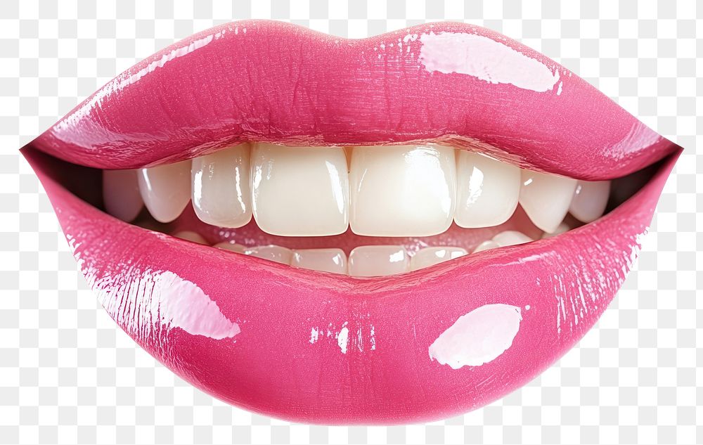 PNG Pink lips lipstick teeth | Free PNG - rawpixel